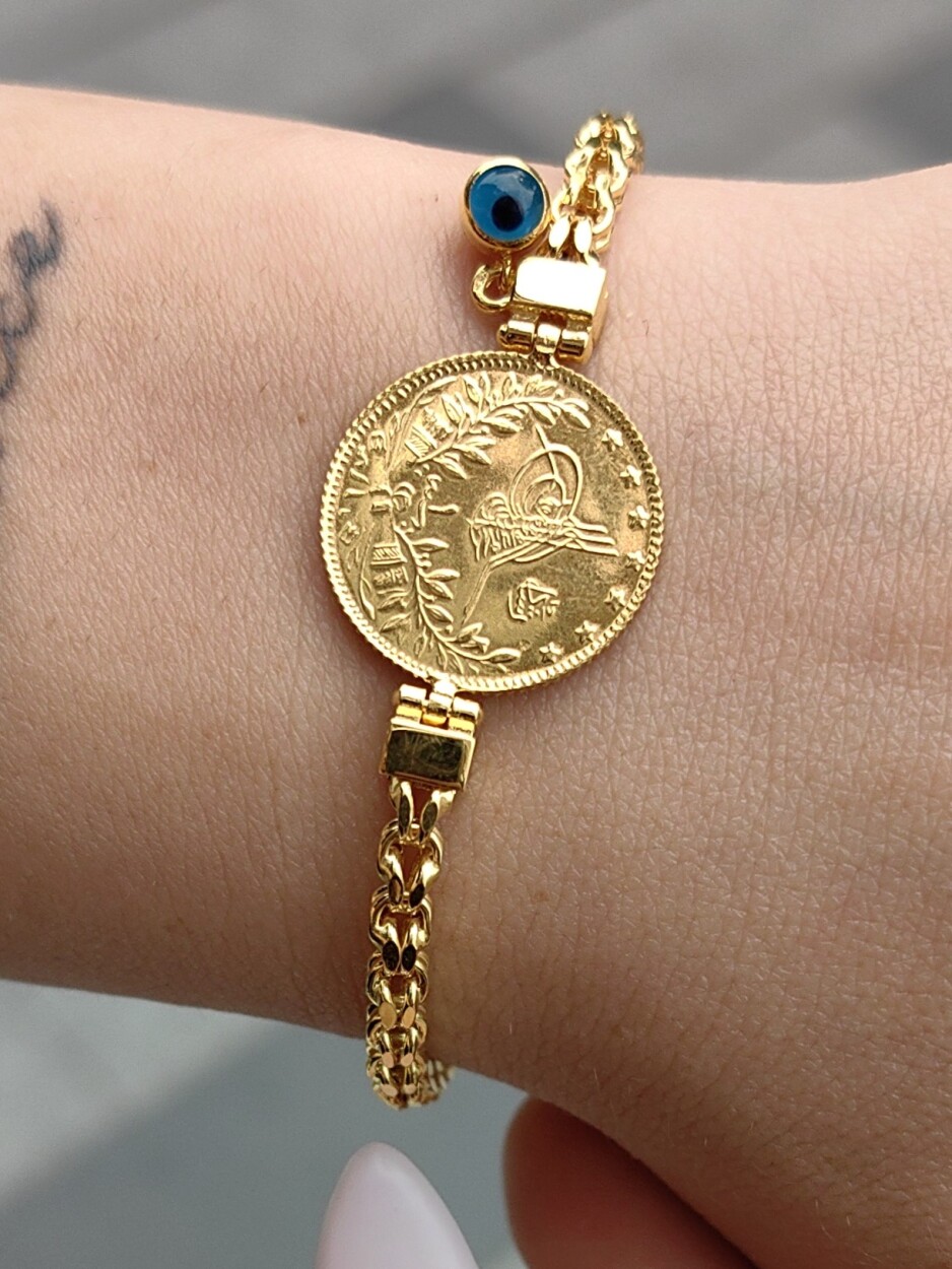 22&14 AYAR YARIM REŞATLI GÜVERSE MODEL BİLEKLİK KNY02074 | NASİP KUYUMCU